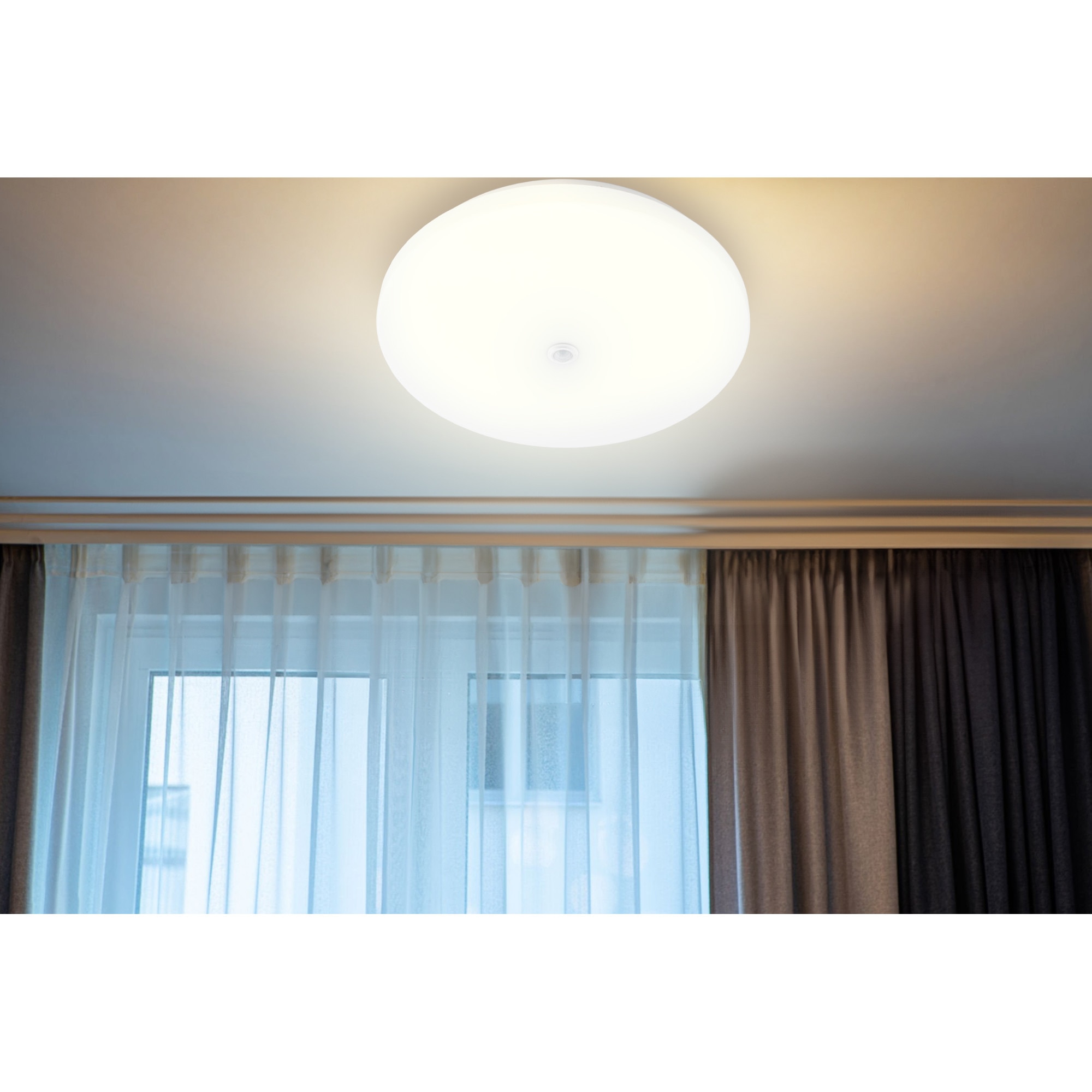 Plafoniera LED cu senzor de miscare, Lumiled, 18 W, 33 cm, Alb - eMAG.ro