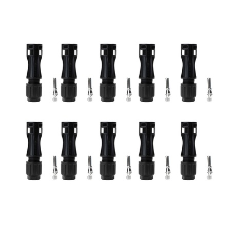 Set 10 Conectori MC4 Tata, Fabricati in Italia, pentru cablu solar de 4 ...