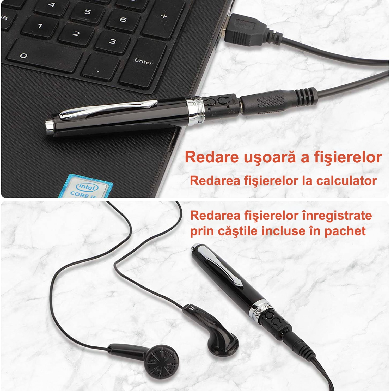 Reportofon spion integrat in pix, memorie 8 gb inclusa, dispozitiv ...