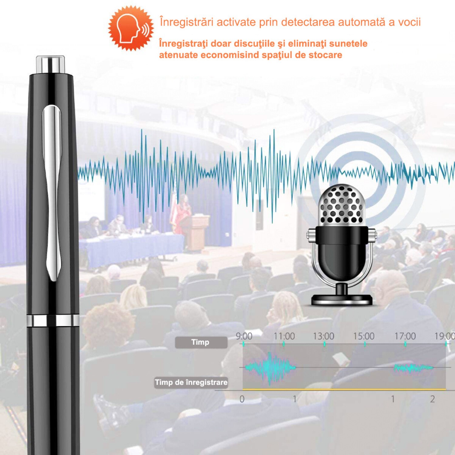 Reportofon ascuns in pix, 16 gb, activare vocala - eMAG.ro