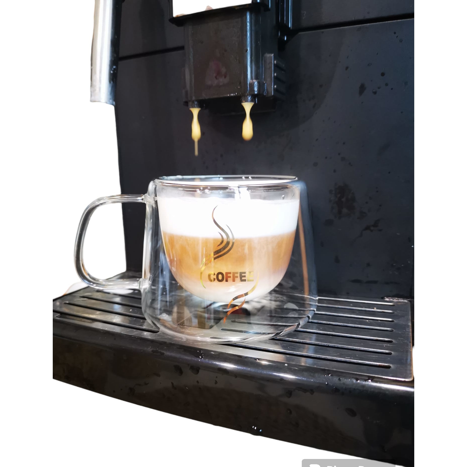 Ceasca cafea, sticla termorezistenta, pereti dubli, 200 ml - eMAG.ro