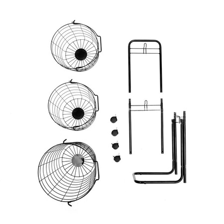 Cosuri pe roti pentru rufe, Hedo, Metal, 4 kg, Negru - eMAG.ro