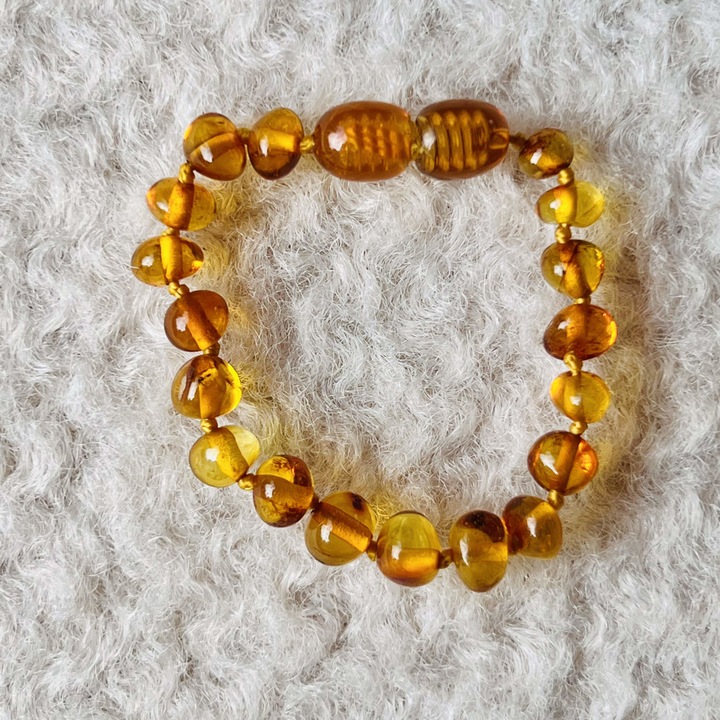 Bratara chihlimbar bebe pentru perioada dentitie Baroque m1 - eMAG.ro