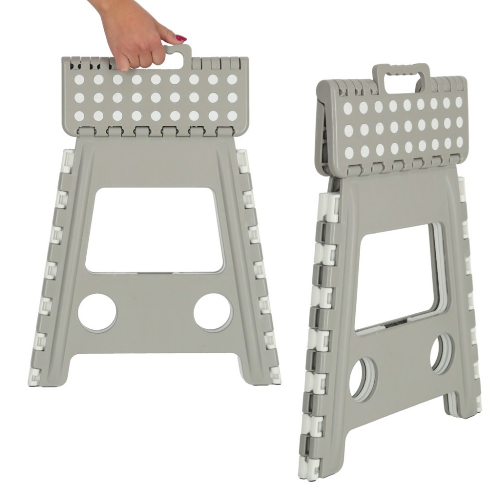 Scaun, inaltator pliabil, din plastic, gri deschis - eMAG.ro