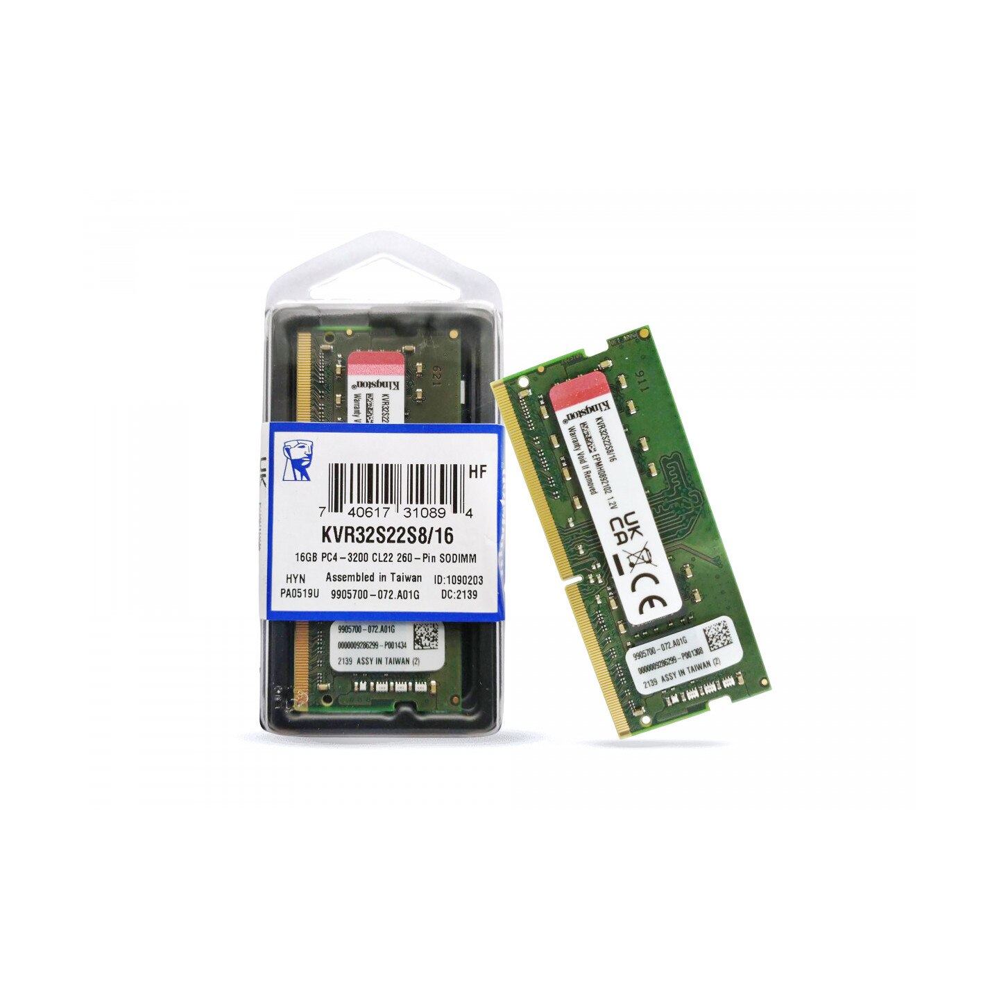 Memorie RAM laptop Kingston, 16GB DDR4, CL22, 3200MHz, 1.2 V - eMAG.ro