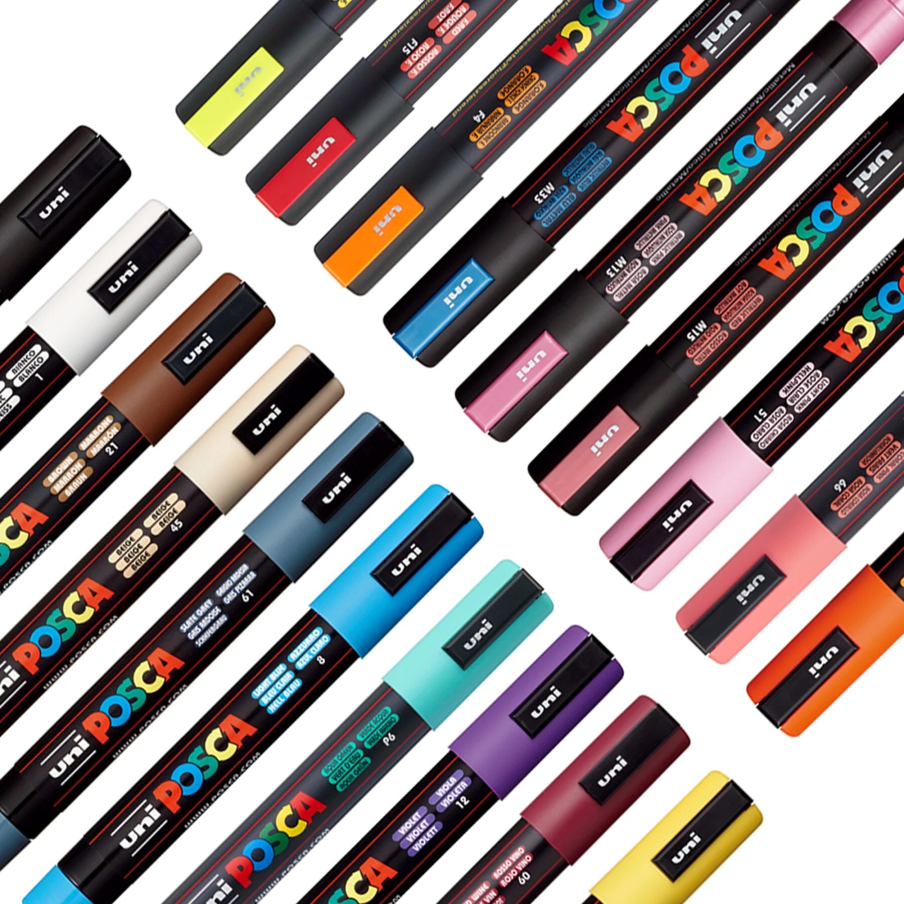 Set 16 Markere Posca, PC-5M, Paint Marker, Varf Fin, Multicolor - eMAG.ro