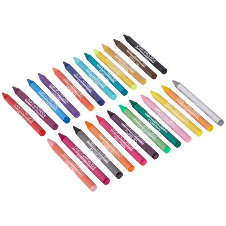 Set creioane cerate, Craft Universe, 24 bucati, Multicolor - eMAG.ro
