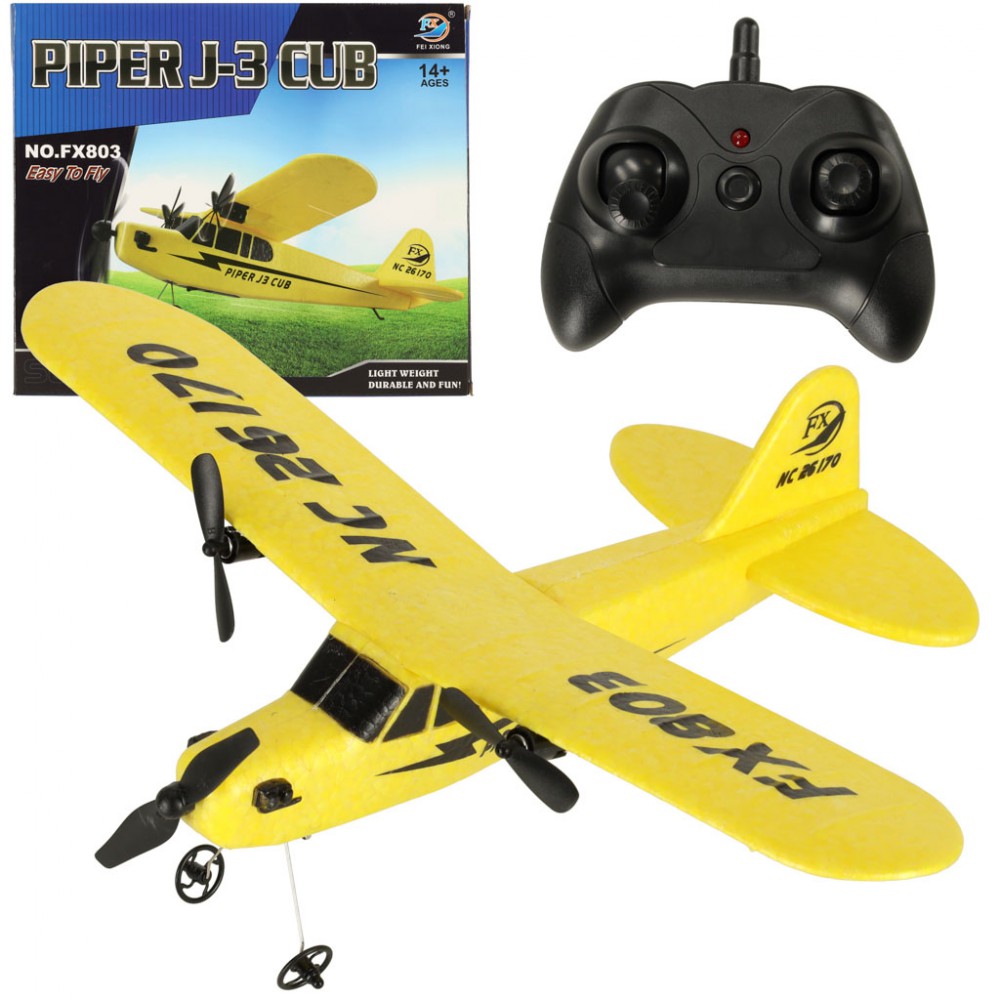 Avion cu telecomanda rc hl803 piper 2ch 150m, galben - eMAG.ro