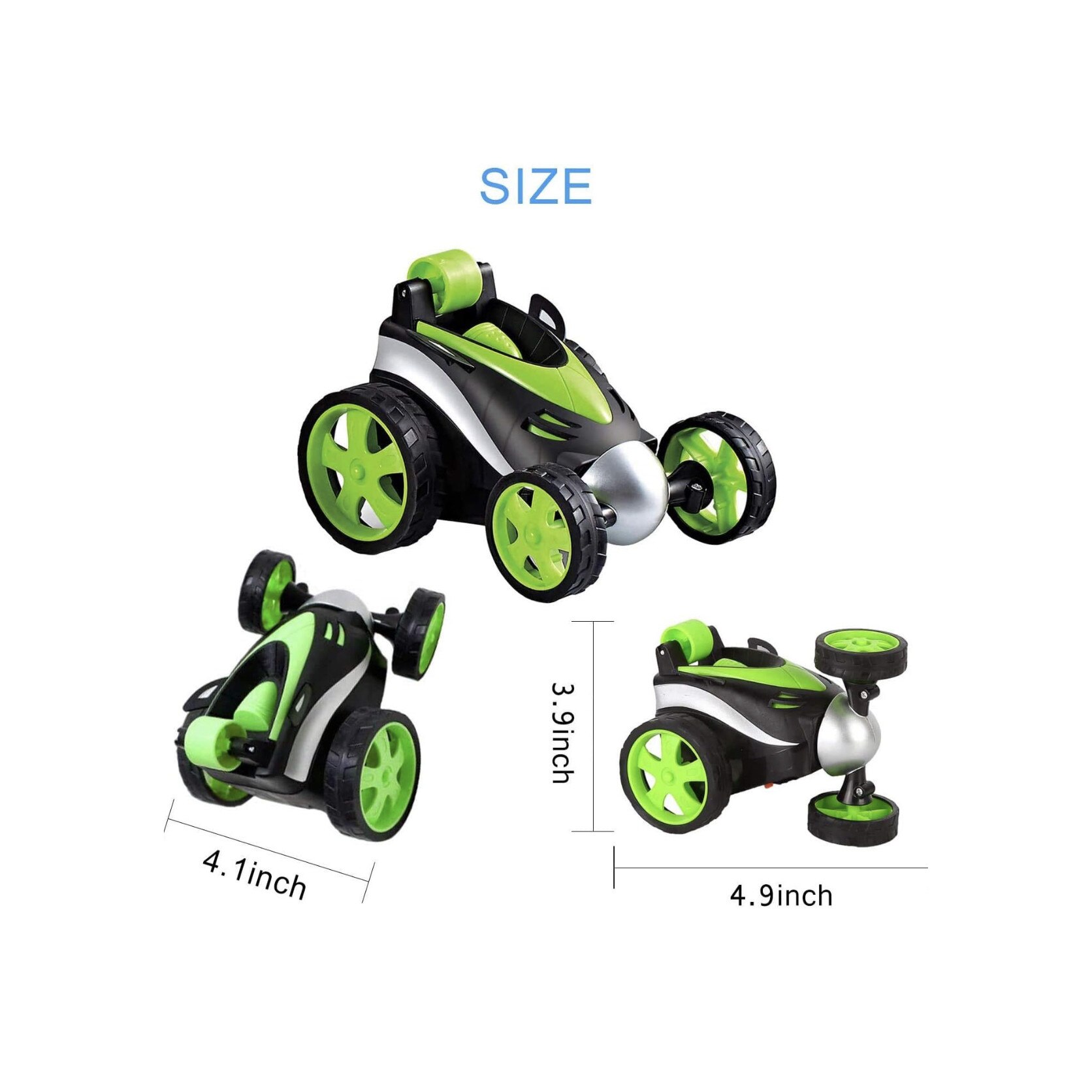 Masinuta RC Stund Car cu rotire 360 de grade, 3+ ani, Verde - eMAG.ro