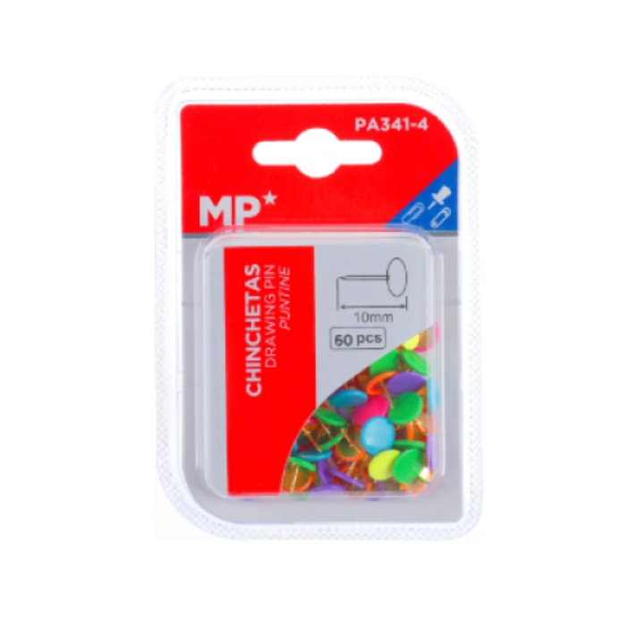 Set pioneze, MP, 60buc, Fluorescent, Multicolor - eMAG.ro