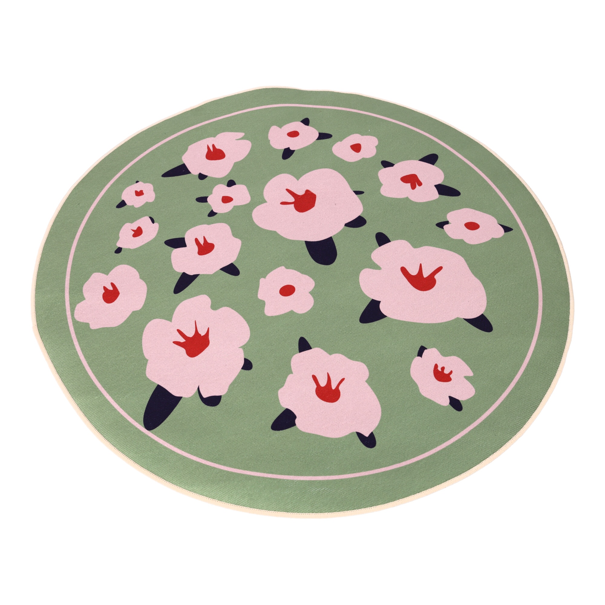 Covor rotund antiderapant, Hedo, 80x80 cm - eMAG.ro
