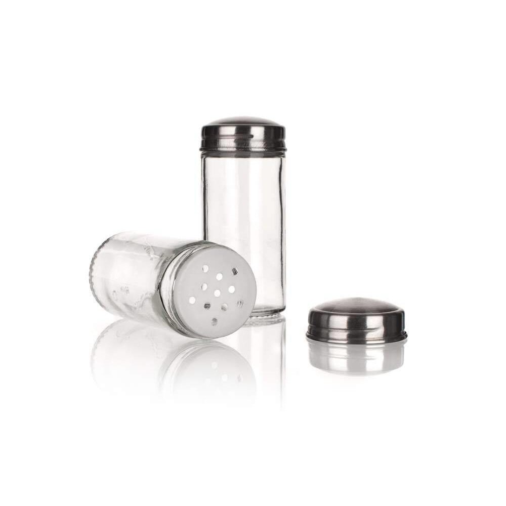 Set 12 borcane pentru condimente, Banquet, Inox/Sticla, 85ml, Argintiu ...