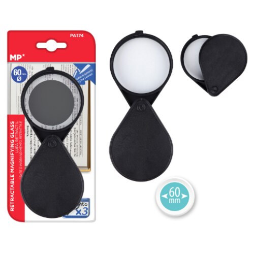 Lupa Pliabila, MP, Plastic, Diametru 60 mm, Solid, Negru - eMAG.ro