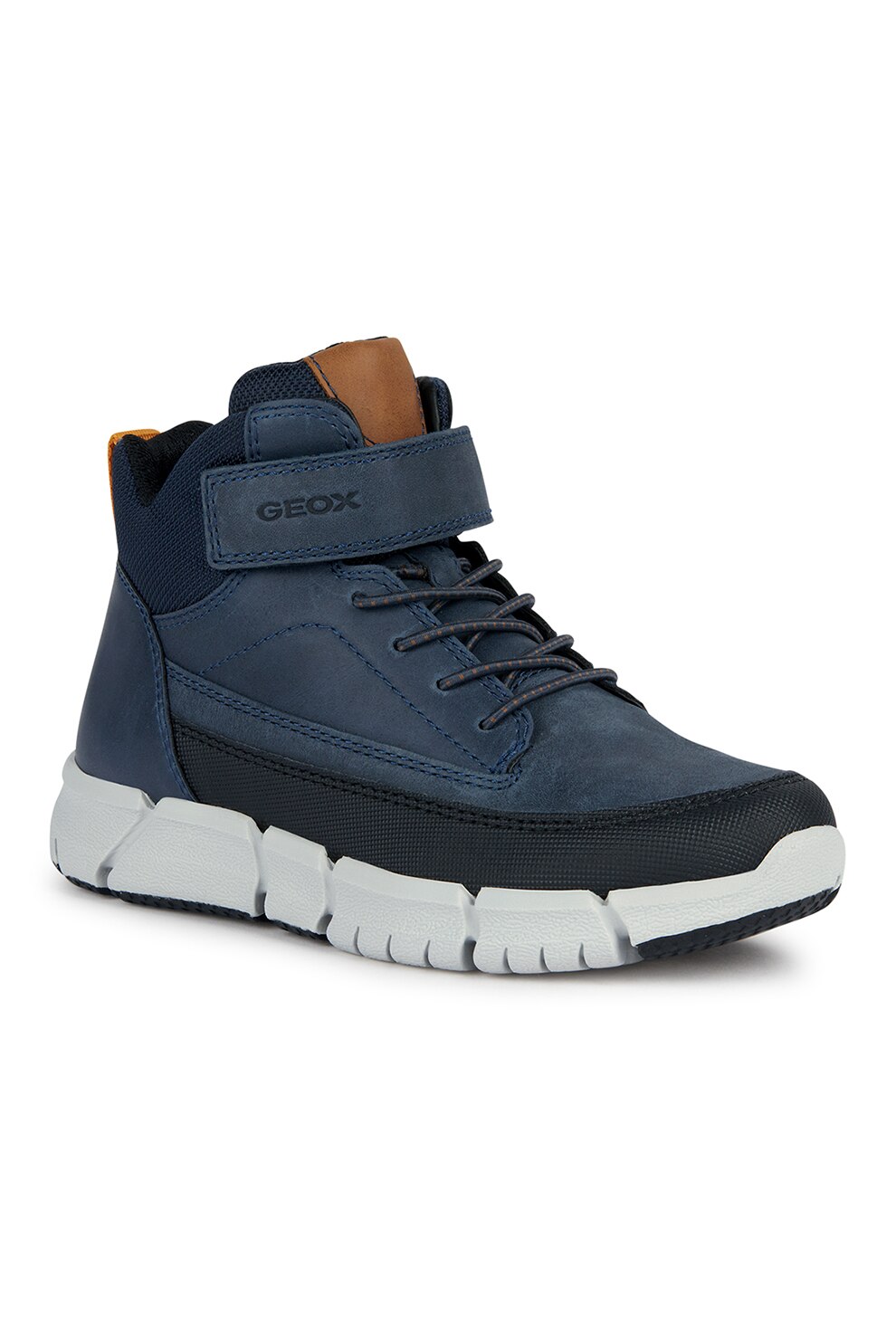 Geox, Ghete cu garnituri de piele, Bleumarin, 31 EU - eMAG.ro