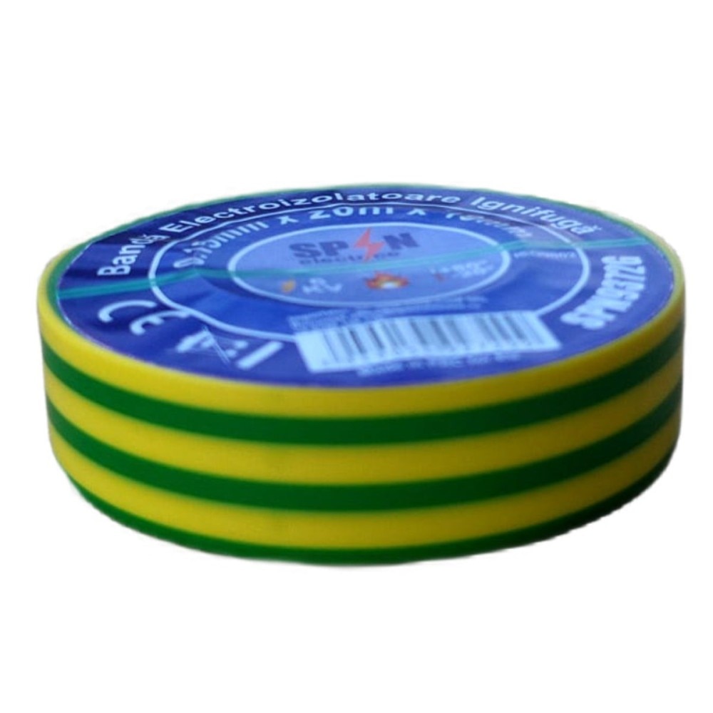 Banda Izolier Ignifuga, 19X0.15mm, 20 metri, Galben-Verde - eMAG.ro