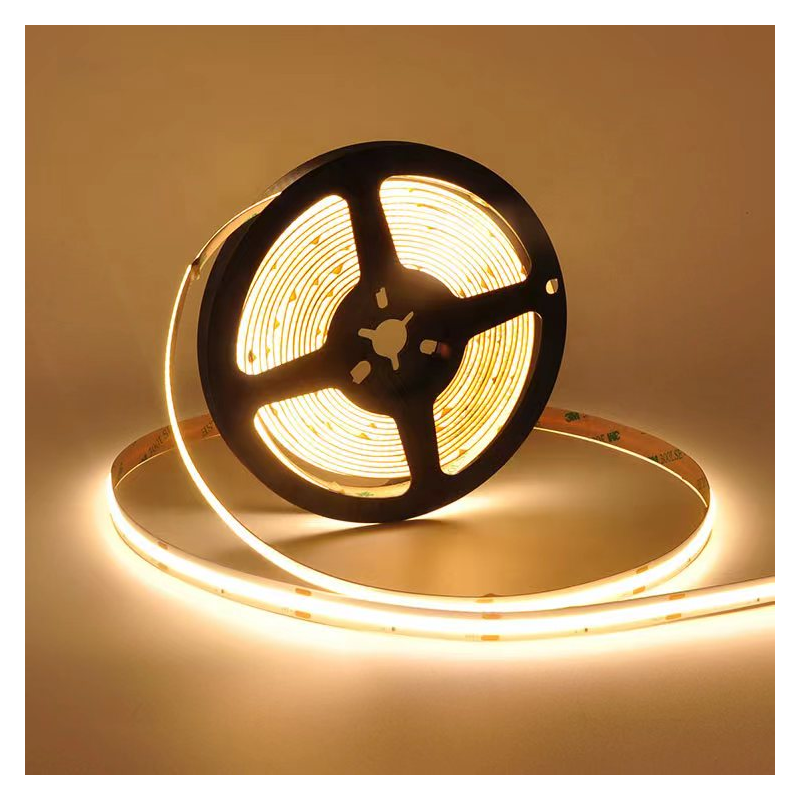 Тънка LED лента COB 12V, топла светлина, 3000K, 10 метра - eMAG.bg