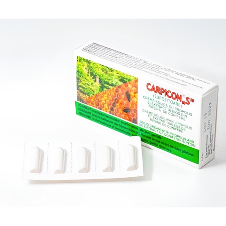 Supozitoare Carpicon S, adjuvant in tratarea hemoroizilor, fisurilor ...