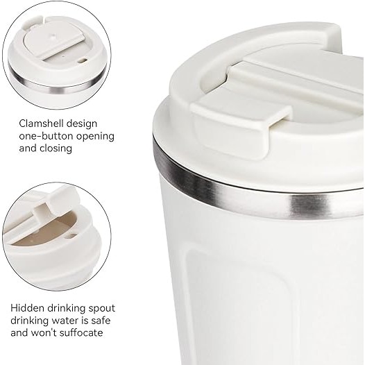 Cana termos, Ceasca de cafea cu vacuum din otel inoxidabil, JENUOS ...