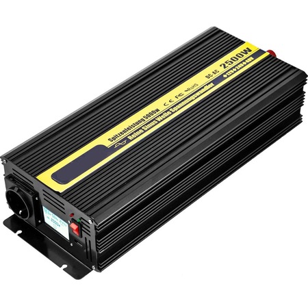 Invertor, 2500 W, 230 V, 10A, unda sinusoidala, aliaj de aluminiu, telecomanda, negru - eMAG.ro