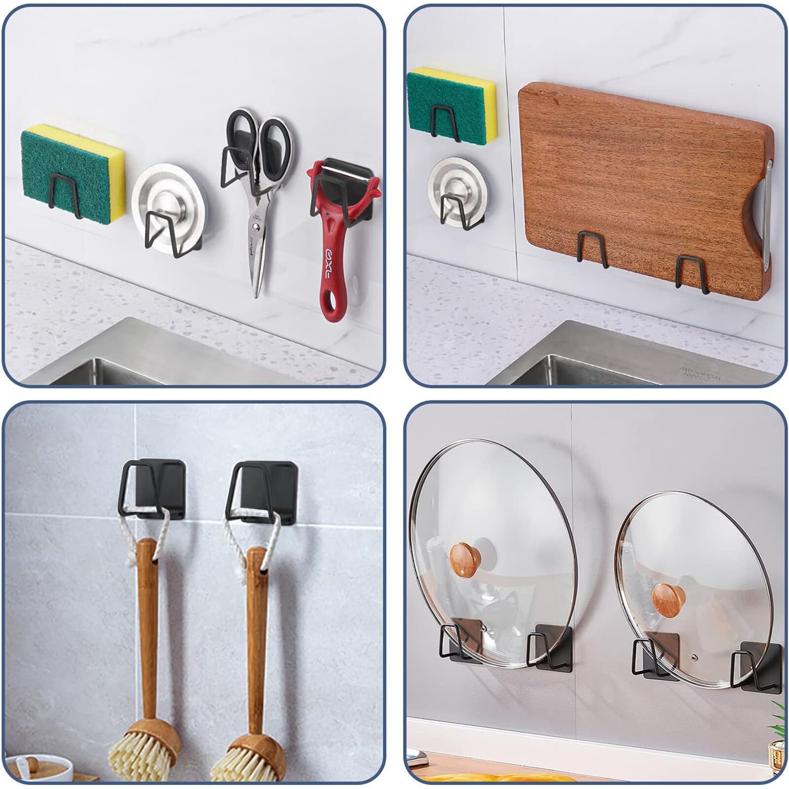 Suport pentru burete autoadeziv, NUODWELL, Fabricat din otel inoxidabil ...