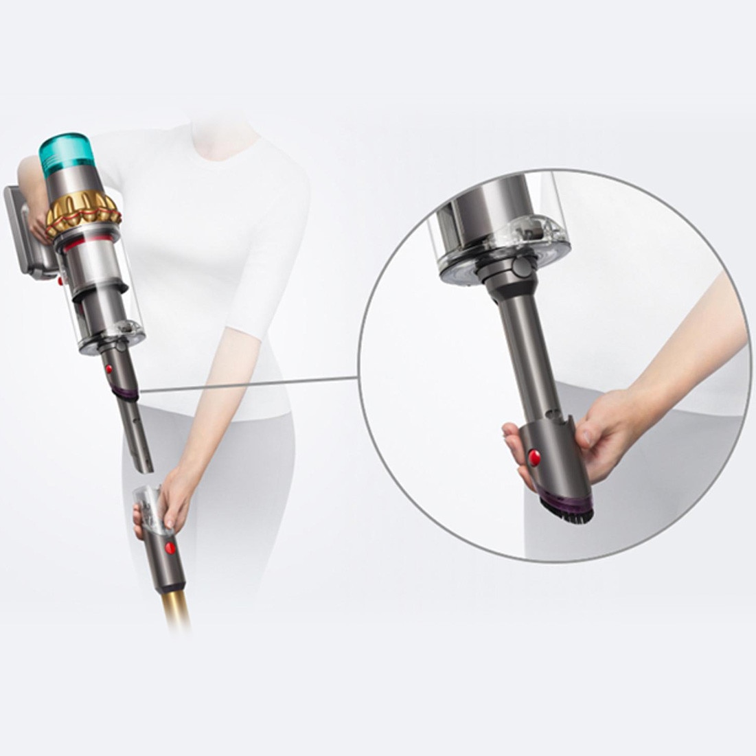 Aspirator vertical Dyson V15 Detect Absolute 2023 447000-01, 660W, 0.76 ...