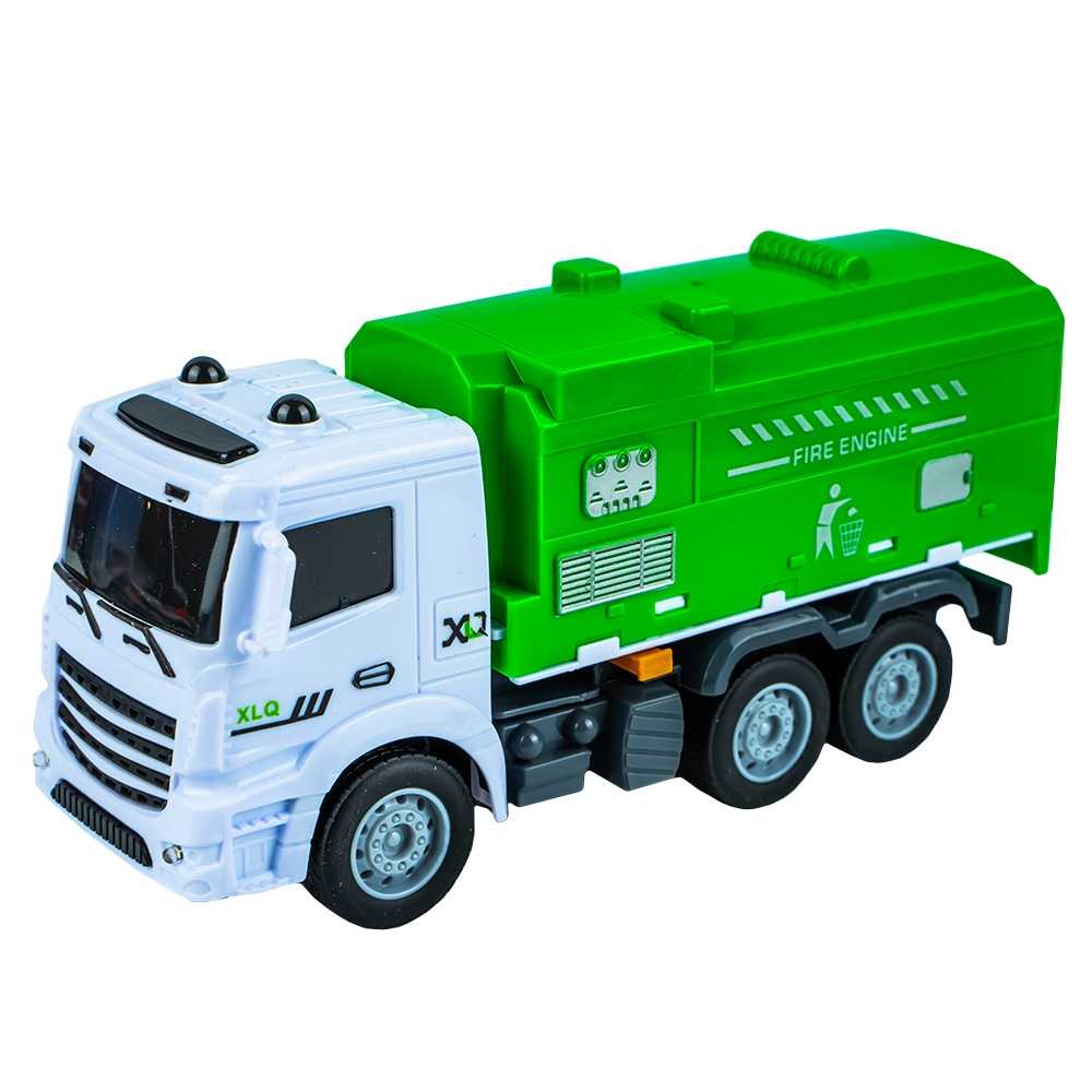 Masina de gunoi de jucarie, cu telecomanda, lumini, +6 ani, Verde - eMAG.ro