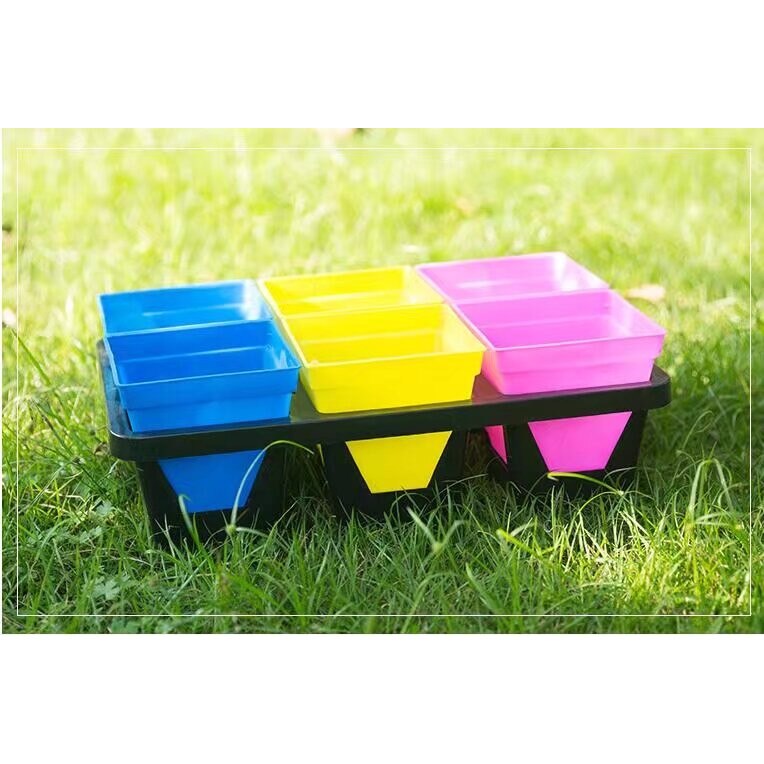 Set 10 ghivece rasaduri, Sunmostar, Plastic, Multicolor - eMAG.ro