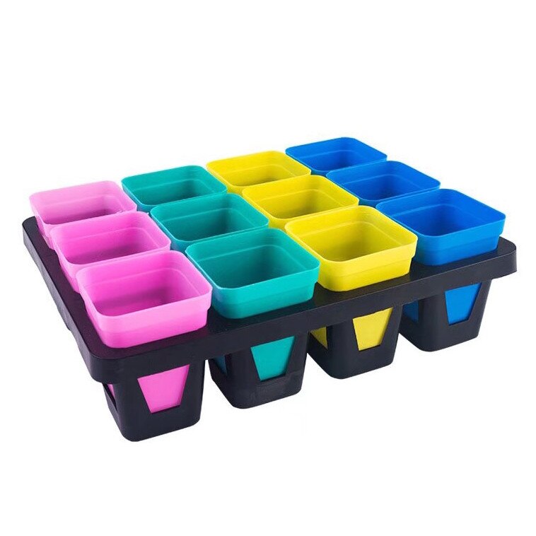 Set 10 ghivece rasaduri, Sunmostar, Plastic, Multicolor - eMAG.ro