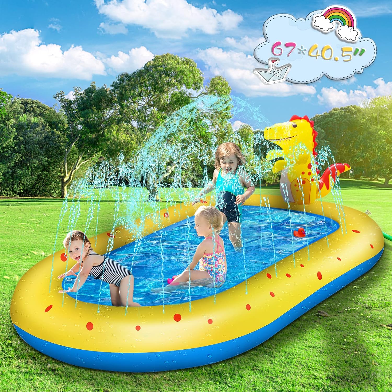 Piscina gonflabila copii, Sunmostar, PVC, Multicolor - eMAG.ro