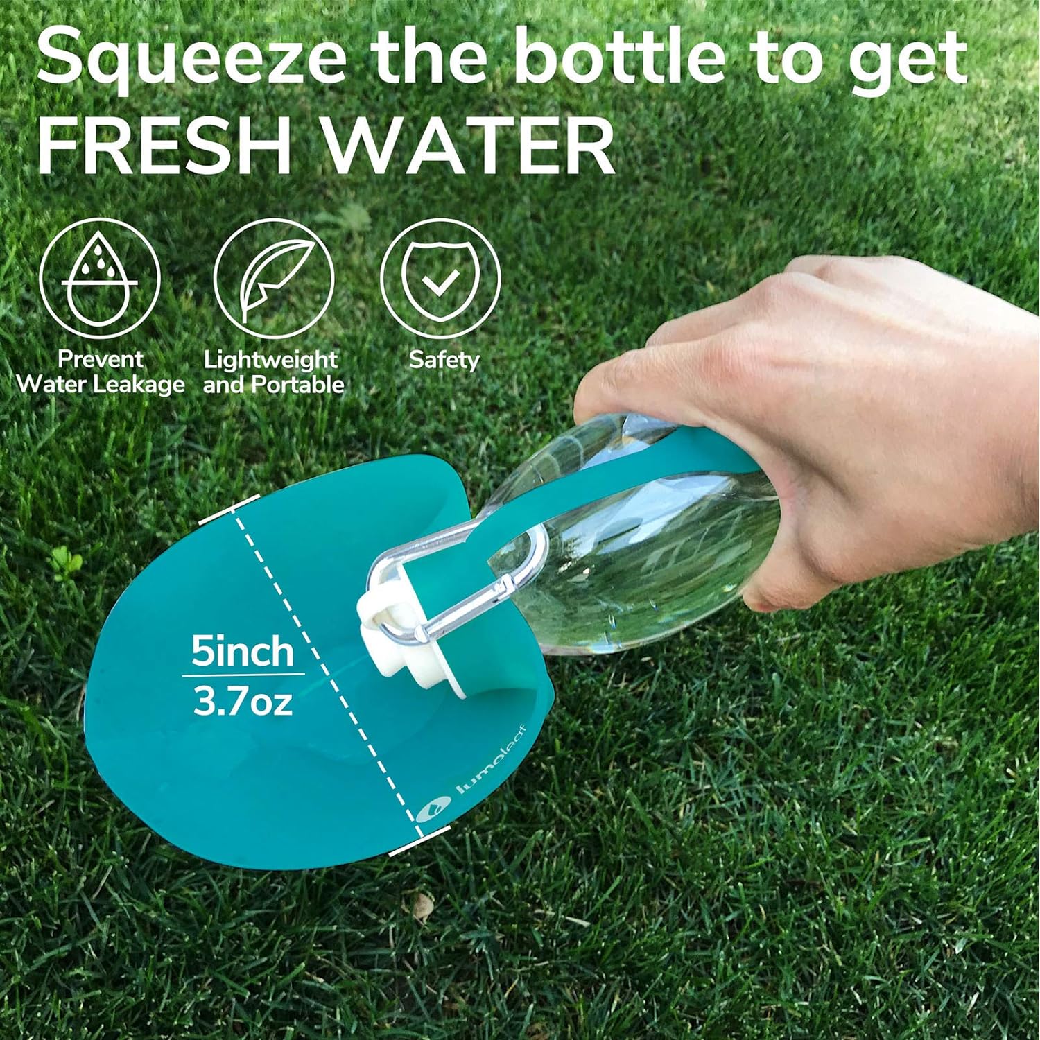 Sticla portabila de apa pentru animale de companie, Sunmostar, Silicon ...