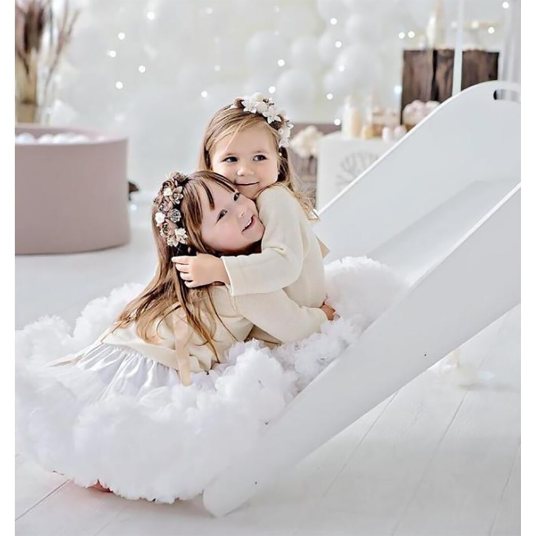 Fusta tutu pentru copii, Sunmostar, Alb, 80cm - eMAG.ro