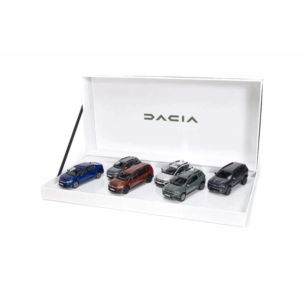 Macheta auto Dacia Set 6xModele Dacia new logo 2023, 1:43 Dealer ...
