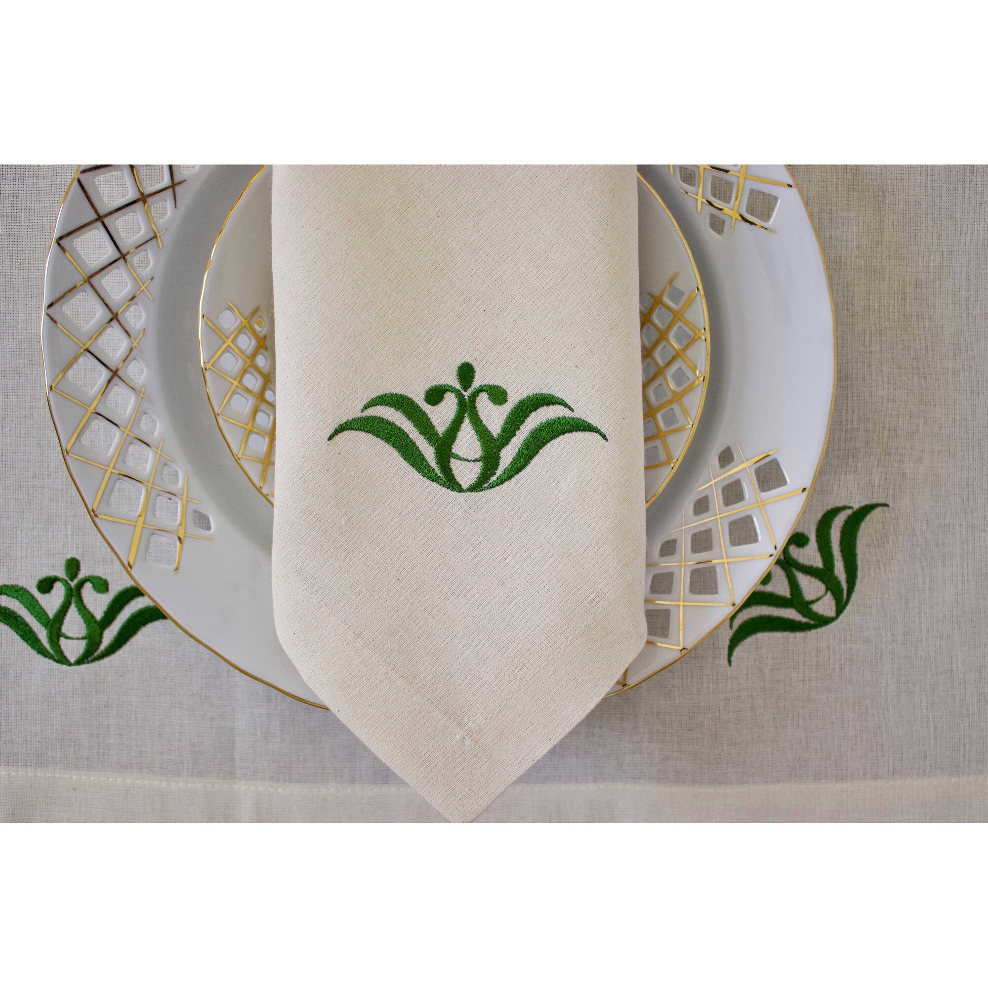 Set 6 servete de masa si napron - eMAG.ro