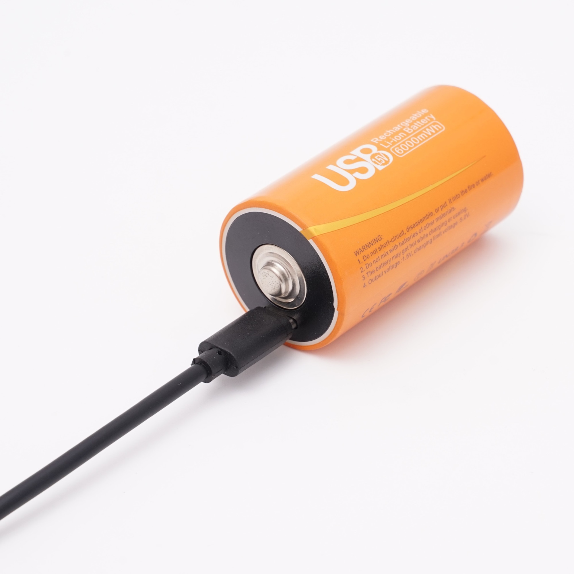 Батерия R20, D, 6000 mAh, 1.5V, порт за зареждане тип-C - eMAG.bg