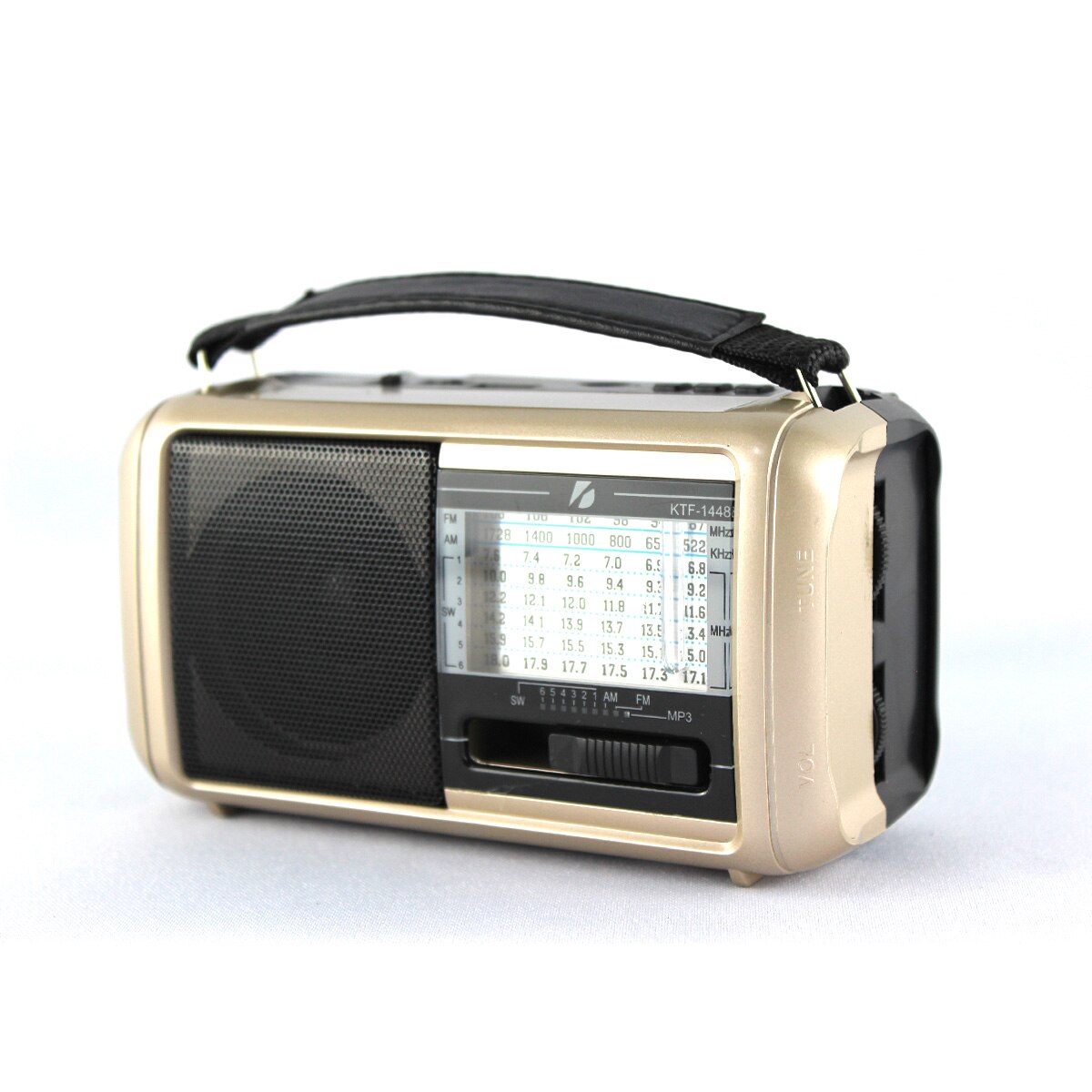 Radio portabil FM/AM/SW, bluetooth, port USB/TF, lanterna, antena ...