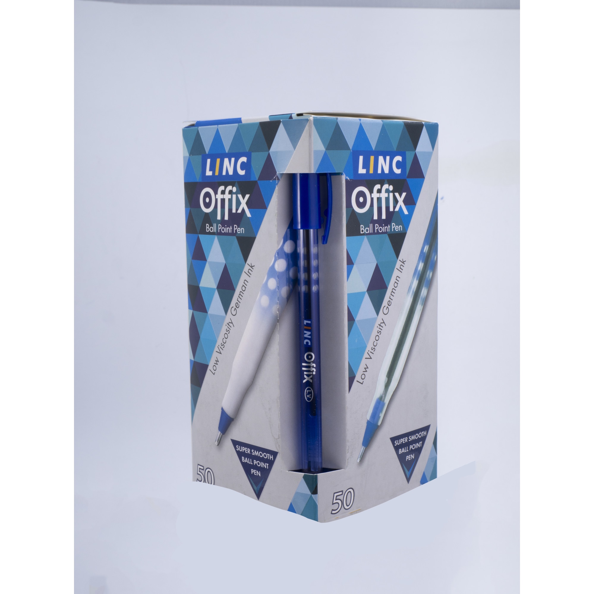 Set 50 pixuri cu bila Linc Offix, 1mm, albastru, 21007 - eMAG.ro