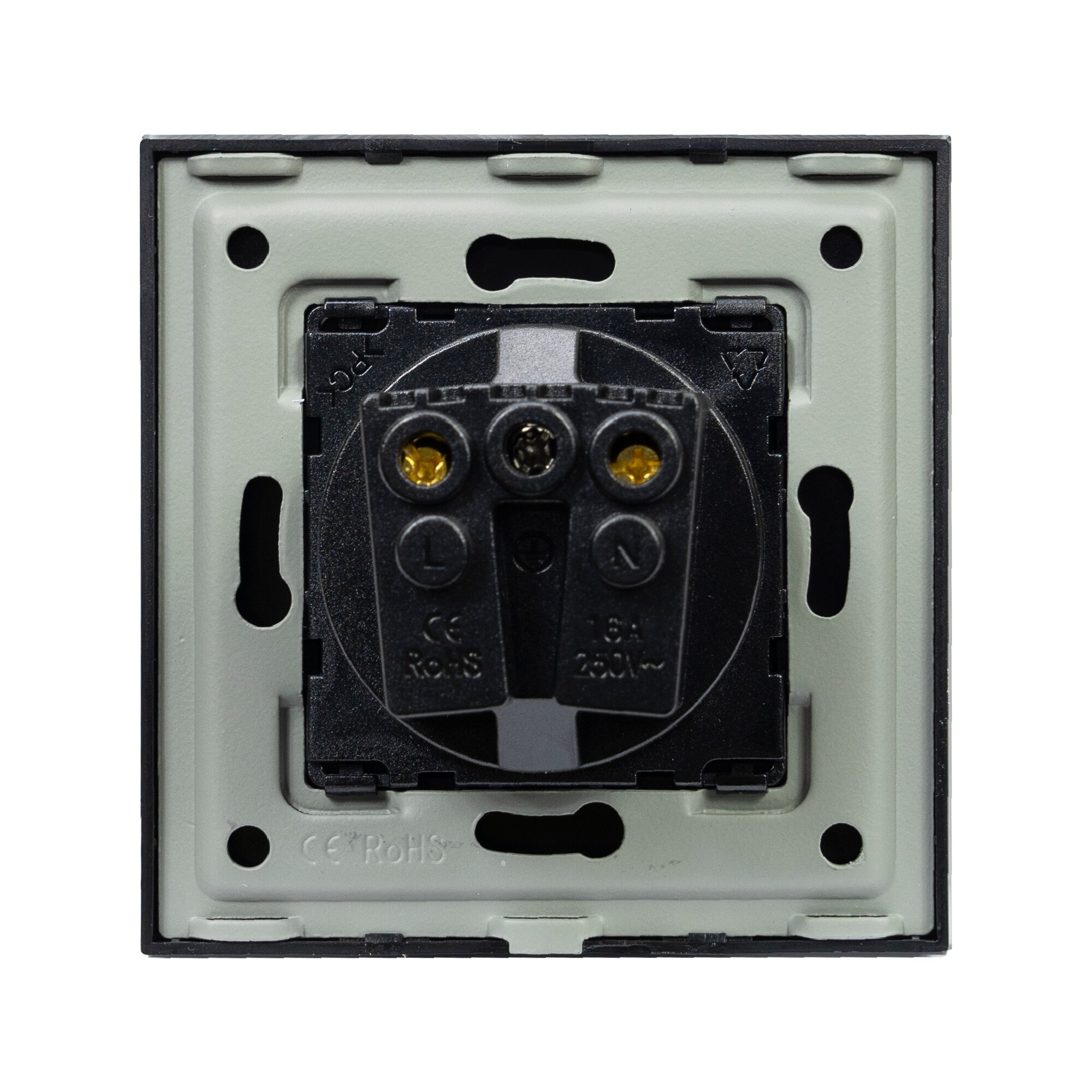 Priza simpla incastrabila PNI WP101B, cu rama din sticla, 16A, 3000W ...