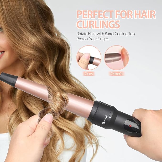 Ondulator par 5 in 1, MOSMAOO®, Ceramica turmalina, 2 Trepte ...