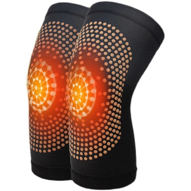 Set 2 Genunchiere cu autoincalzire, Sunmostar, 27 x 9cm, Negru/Rosu ...