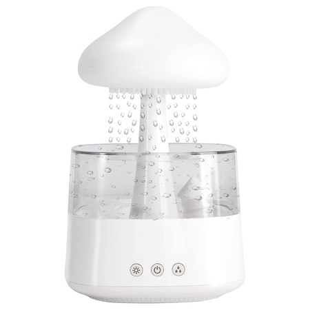 Аромадифузер, Овлажнител, Нощна лампа, 7 цвята, 300 мл, MunDeir, Звукът ...