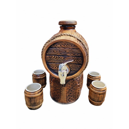 Butoi pentru vin cu 4 pahare, 3.5L 200ml - eMAG.ro