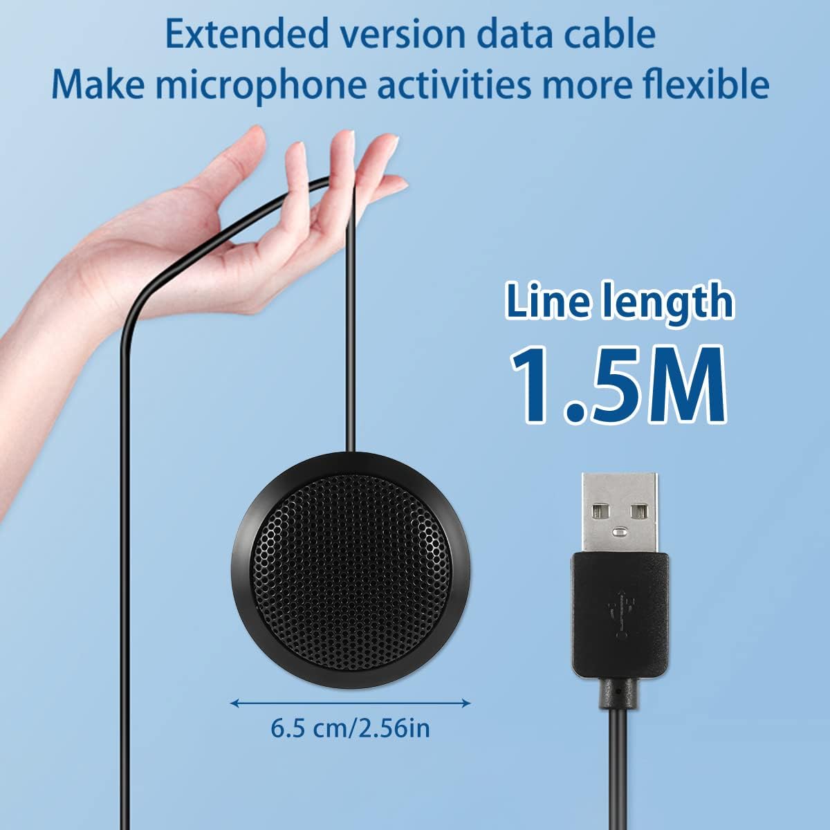 Microfon de conferinta USB, Sunmostar, Omnidirectional, Negru - eMAG.ro