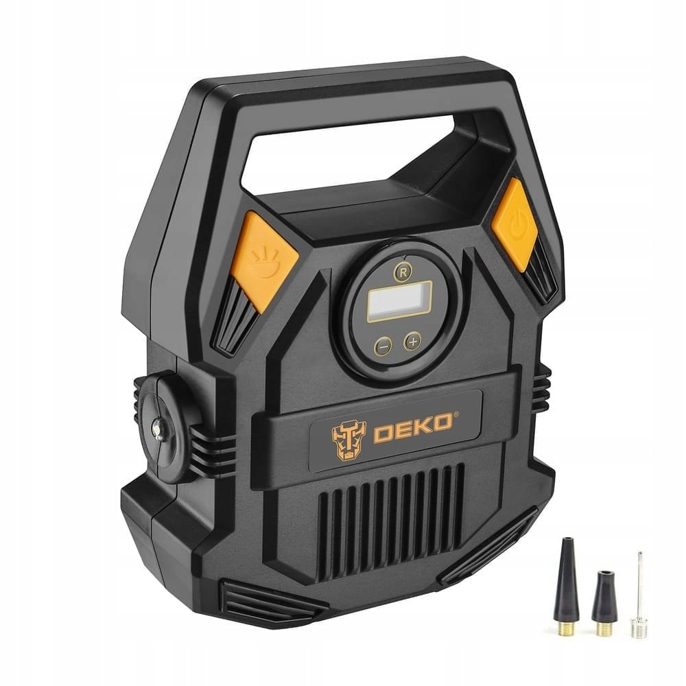 Compresor auto portabil, Deko, 12V, LED, 11 bar, Negru - eMAG.ro