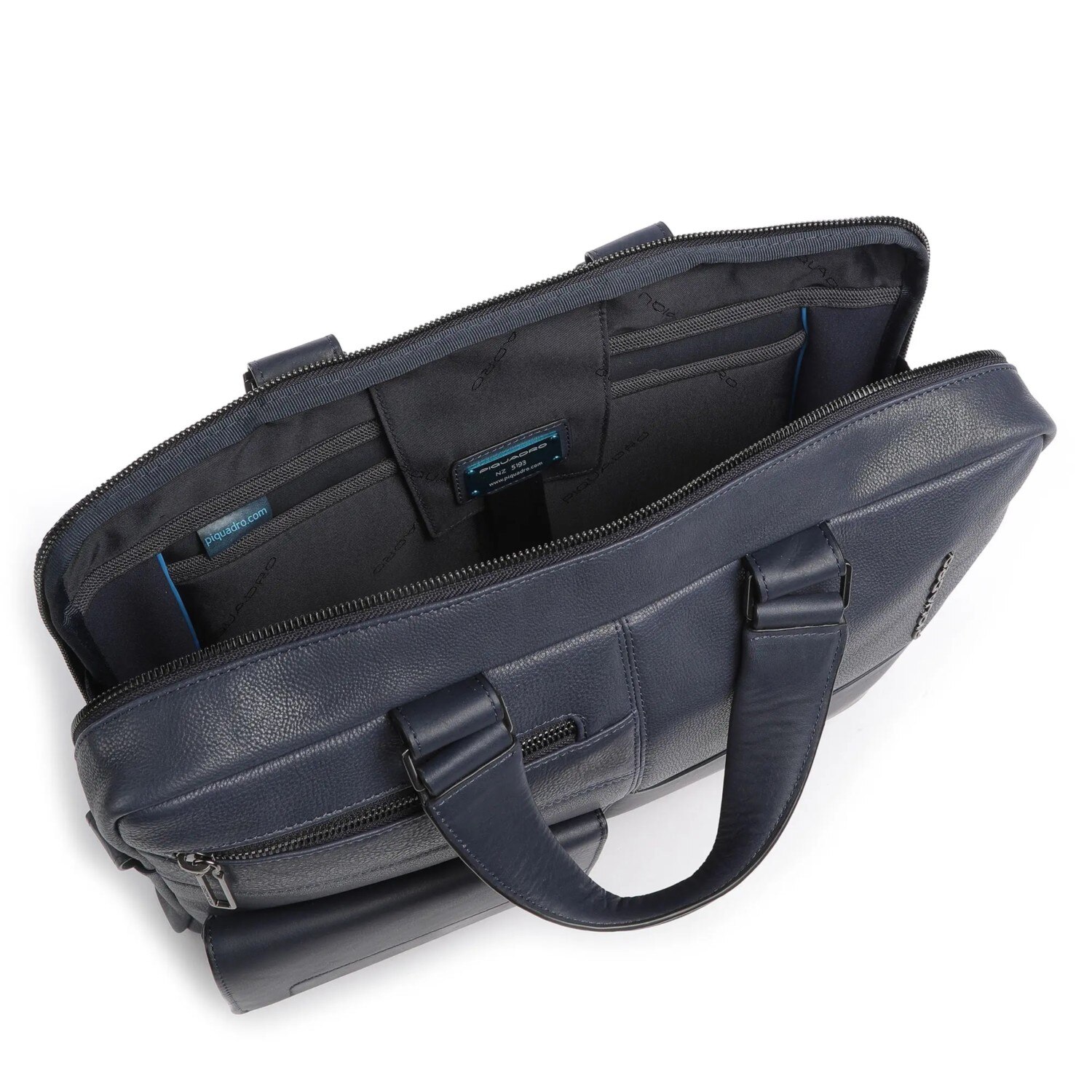 Servieta portdocumente PIQUADRO din piele naturala, portlaptop 14”/ipad ...