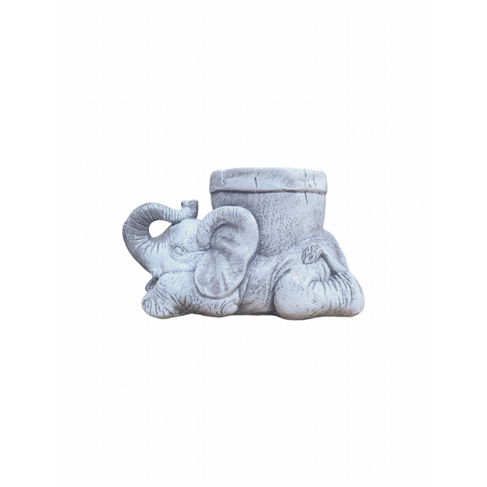 Figurina ghiveci elefant, gri, h-16cm - eMAG.ro
