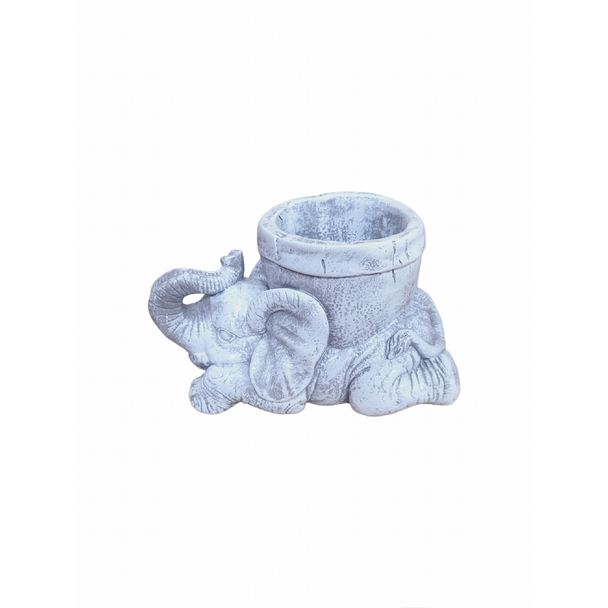 Figurina ghiveci elefant, gri, h-16cm - eMAG.ro