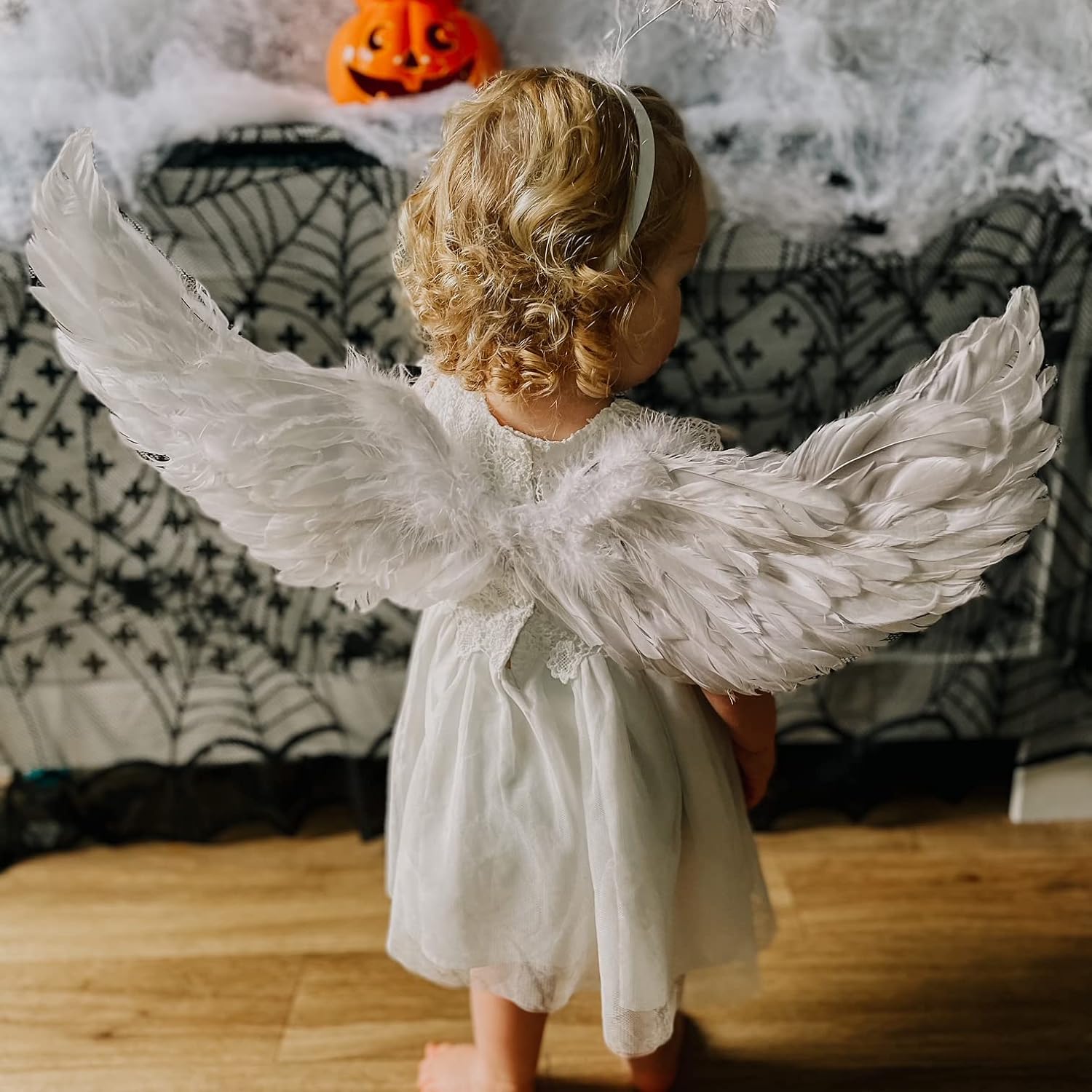 Set costumas pentru copii ingeras, Zola®, 3 piese, coronita, bagheta si ...