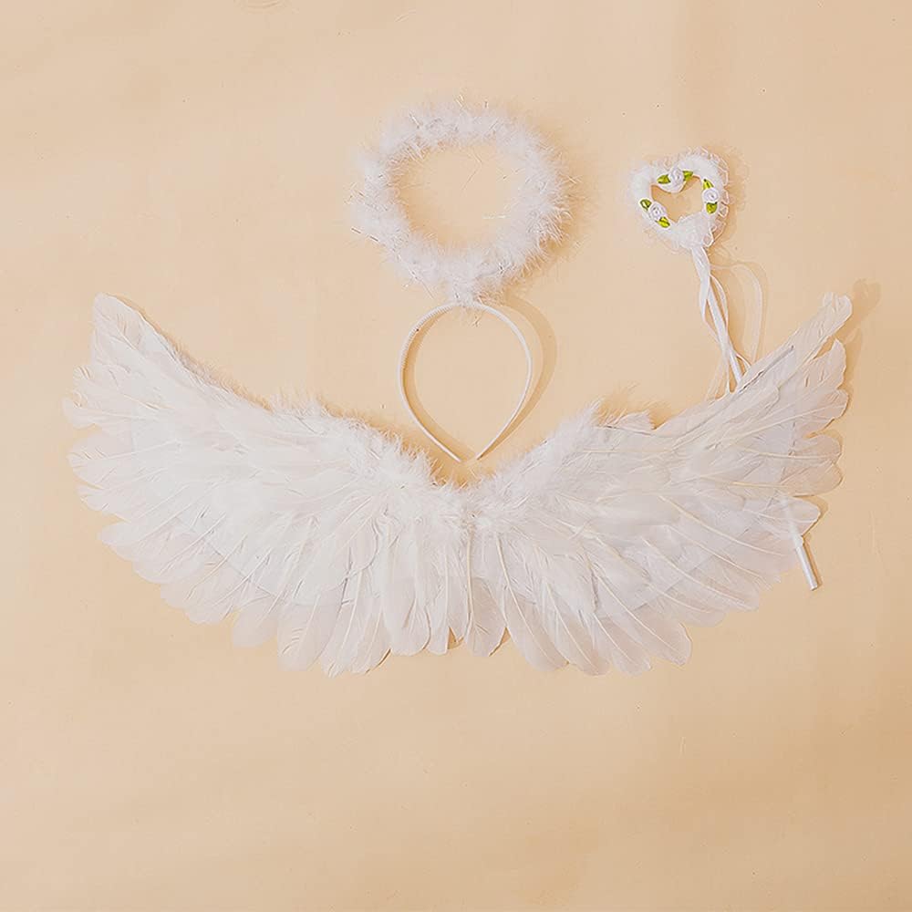 Set costumas pentru copii ingeras, Zola®, 3 piese, coronita, bagheta si ...