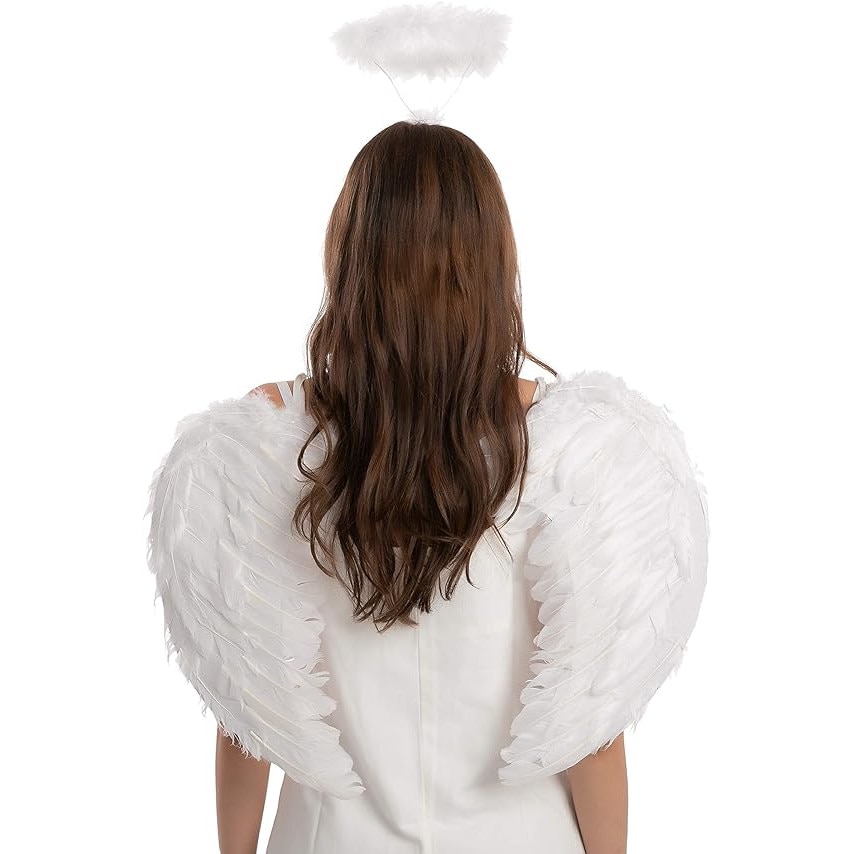 Set costumas pentru copii ingeras, Zola®, 3 piese, coronita, bagheta si ...