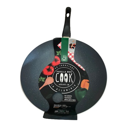 Tigaie COOK wok 30cm, aluminiu 3 straturi, invelis antiaderent - eMAG.ro